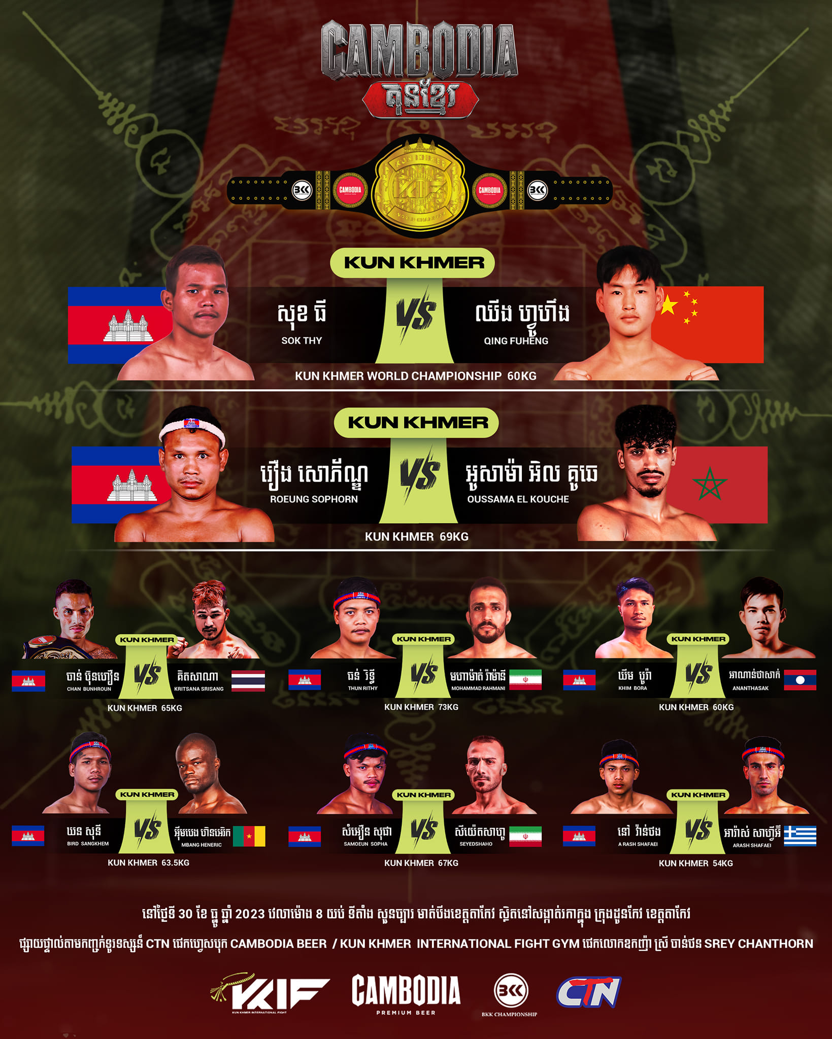 សុខ ធី ទទួលបានឱកាសឡើងដណ្តើមខ្សែក្រវាត់ KKIF Kun Khmer World Champion ...